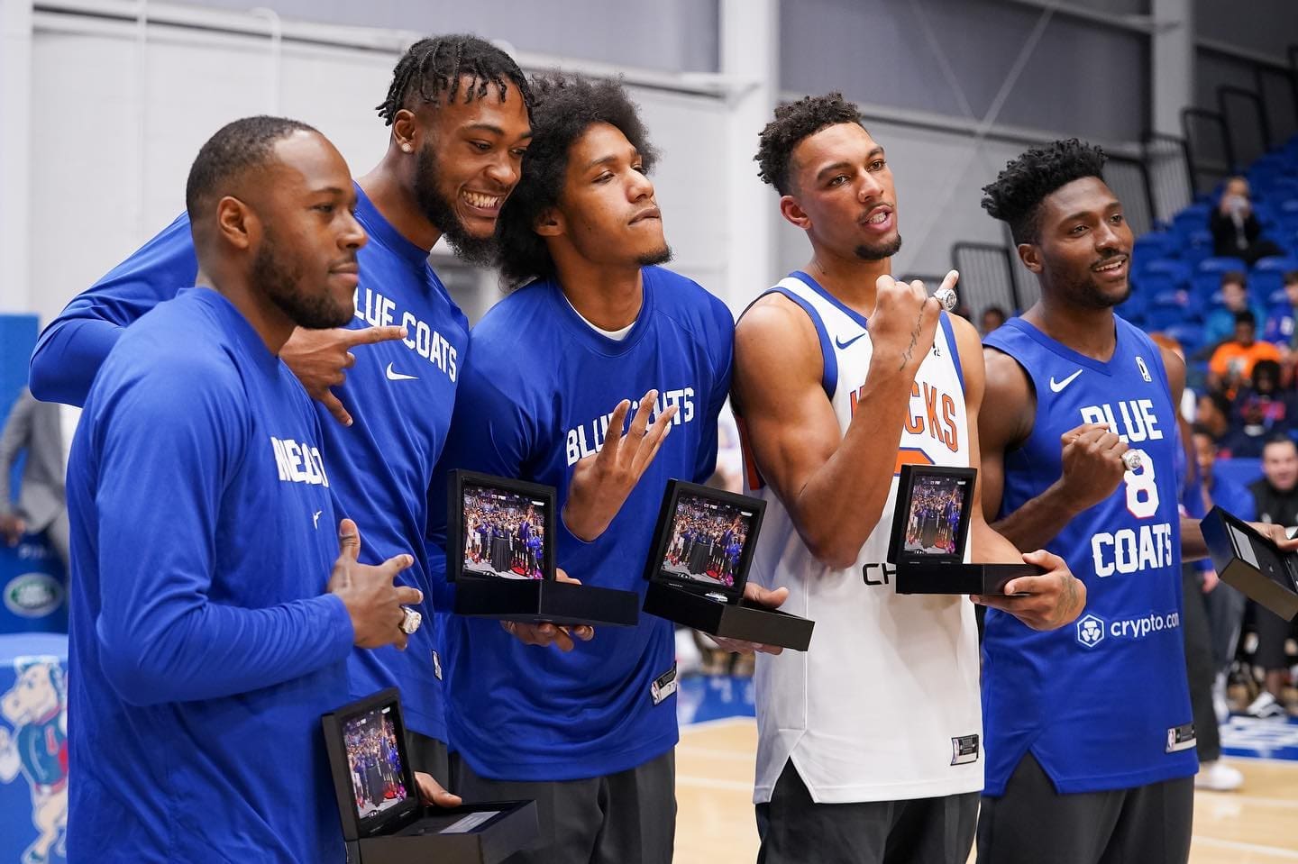 Blue Coats fall in opener after receiving championship rings - Milford ...